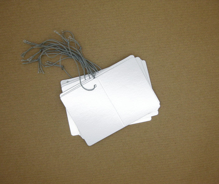 Silver Gift Tags Matte Metallic Finish Folded-Made in the UK-20p each ...