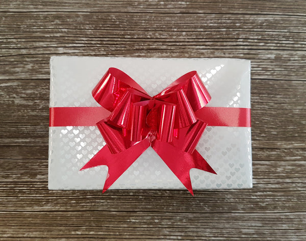 Red Gift Bow-Shiny Red Pull Bow-Christmas Bow | Giftwrapit