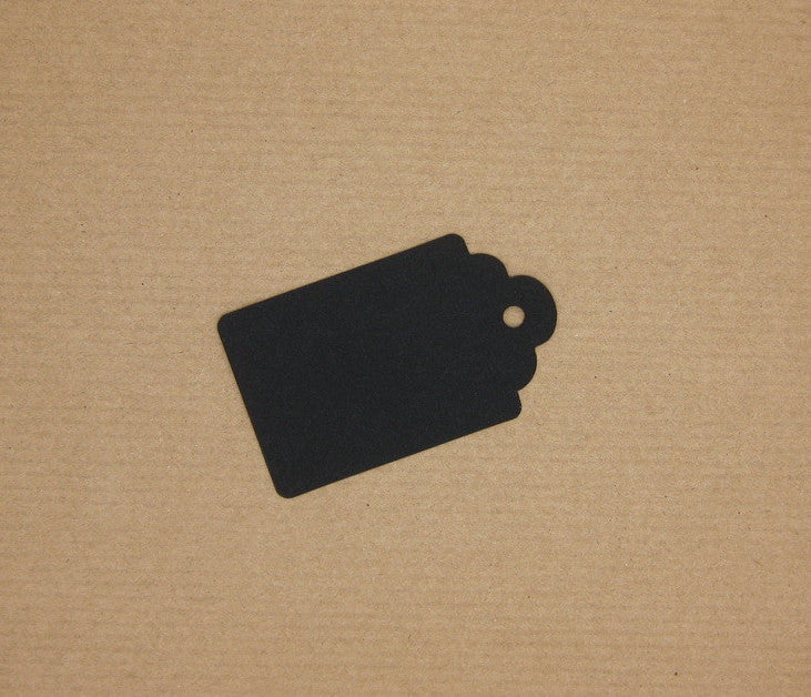 Black Board-Chalkboard Scalloped Edge Luggage Tags | Giftwrapit