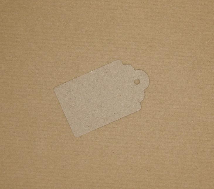 Scalloped Edge Luggage Tag Brown Kraft Gift Tag | Giftwrapit