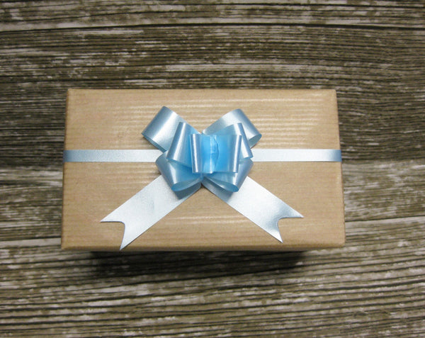 Pastel Blue Gift Bow-Magic Pull Bow-Baby Blue Pull Bow | Giftwrapit
