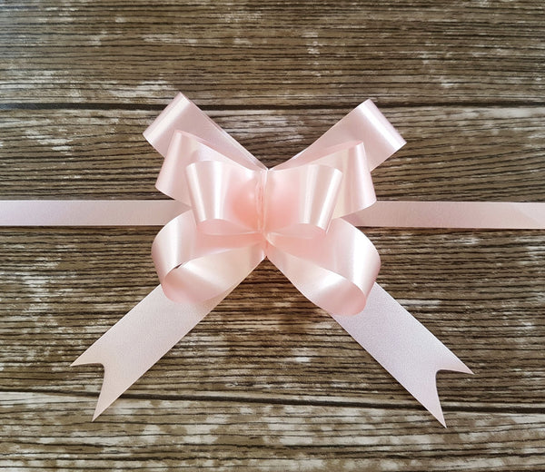 Millenial Pink Gift Bow-Pink Magic Pull Bow-Baby Girl Gift Bow | Giftwrapit